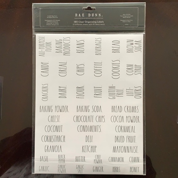 Rae Dunn | Storage & Organization | Rae Dunn Organizing Labels | Poshmark